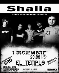 Recitales: Shaila en vivo en Río Grande [ rock fueguino ]